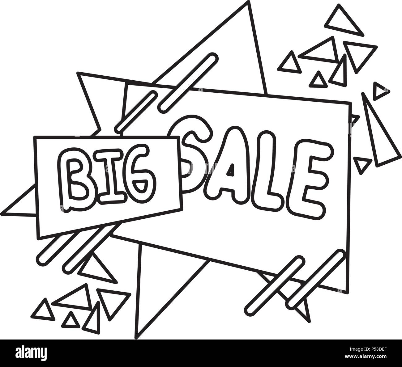 line big sale special label price vector illustration Stock Vector ...