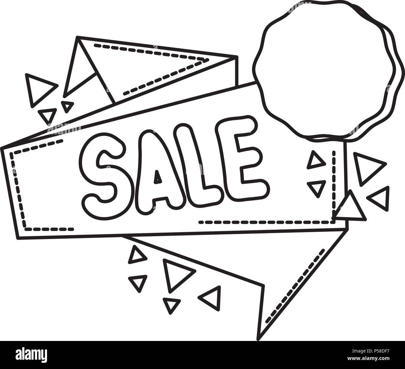 line special store sale label style vector illustration Stock Vector ...