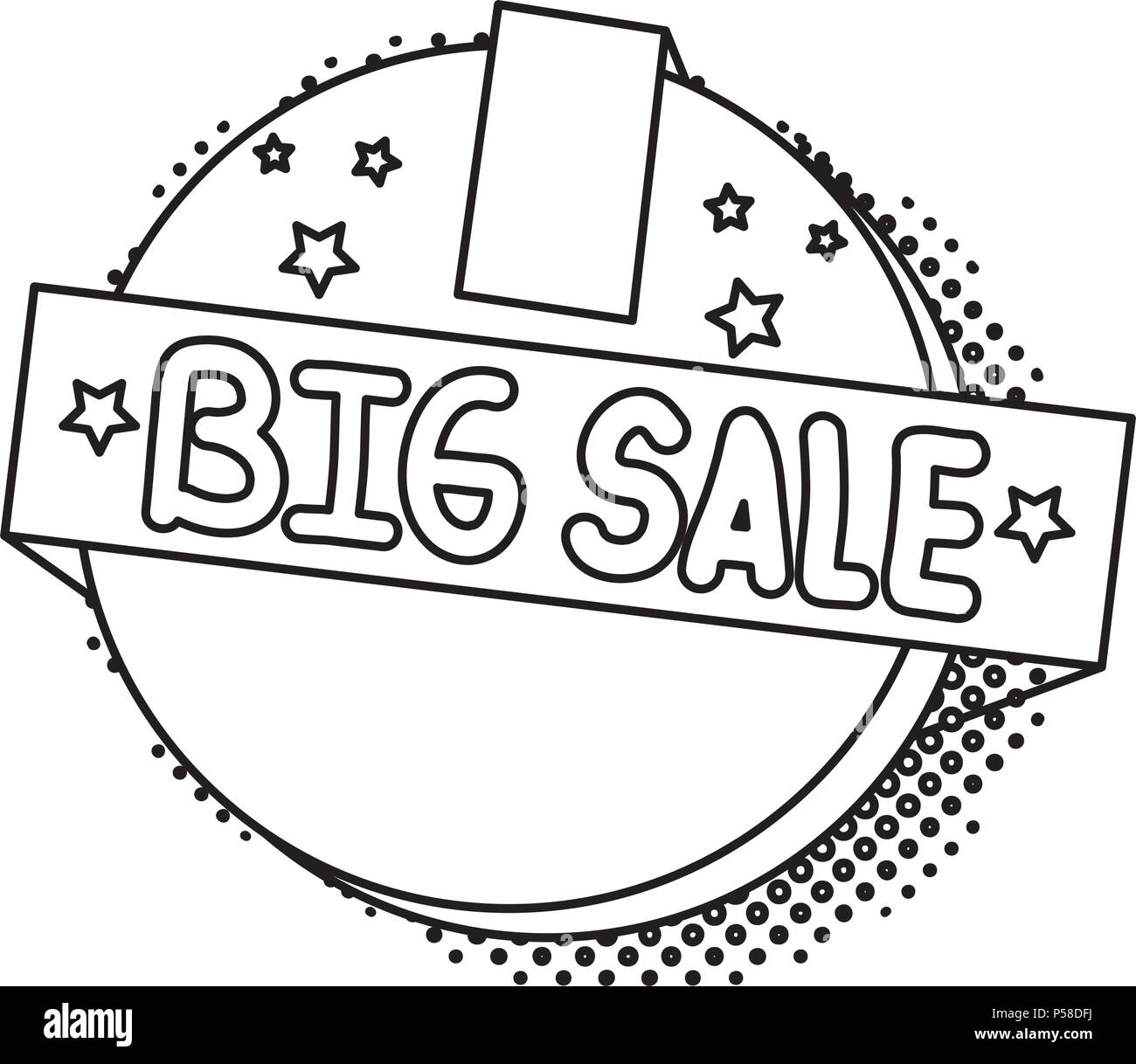 line big sale special label promo vector illustration Stock Vector ...