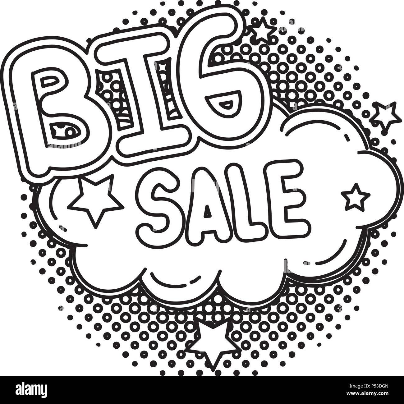 line sale special label shop offer vector illustration Stock Vector ...