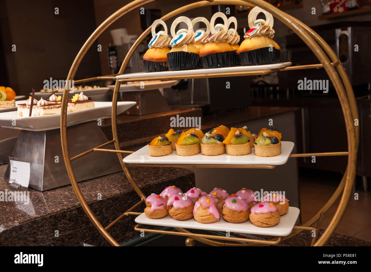 Dessert on the shelf Stock Photo - Alamy