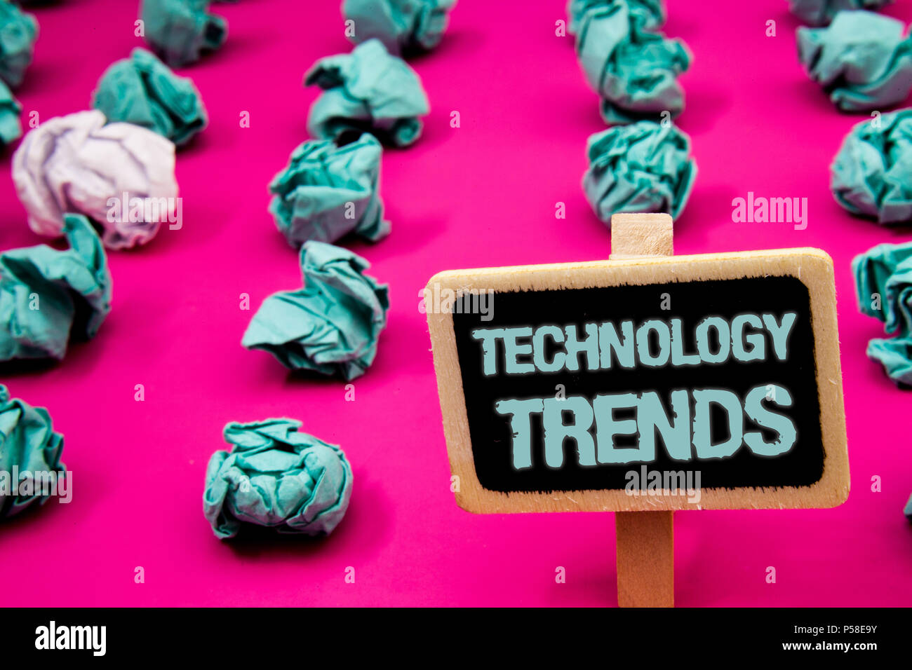 Text sign showing Technology Trends. Conceptual photo Trending Modern ...