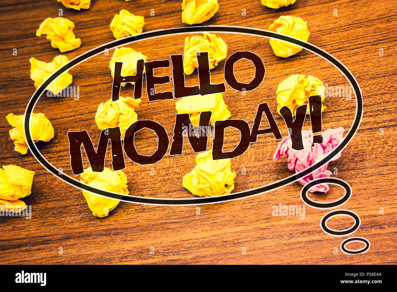 Word writing text Hello Monday Motivational Call. Business concept for ...