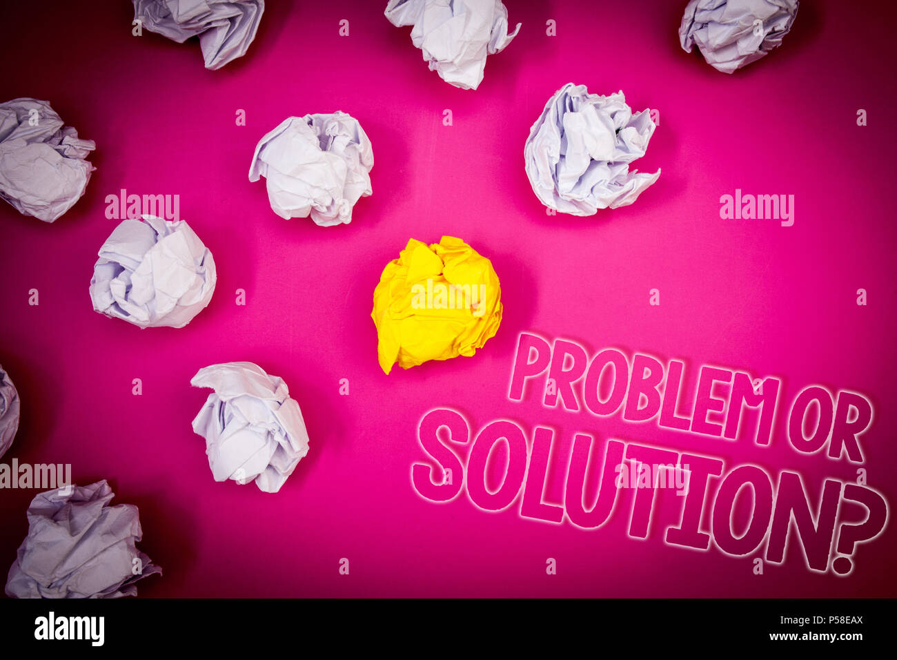 Writing note showing Problem Or Solution Question. Business photo ...