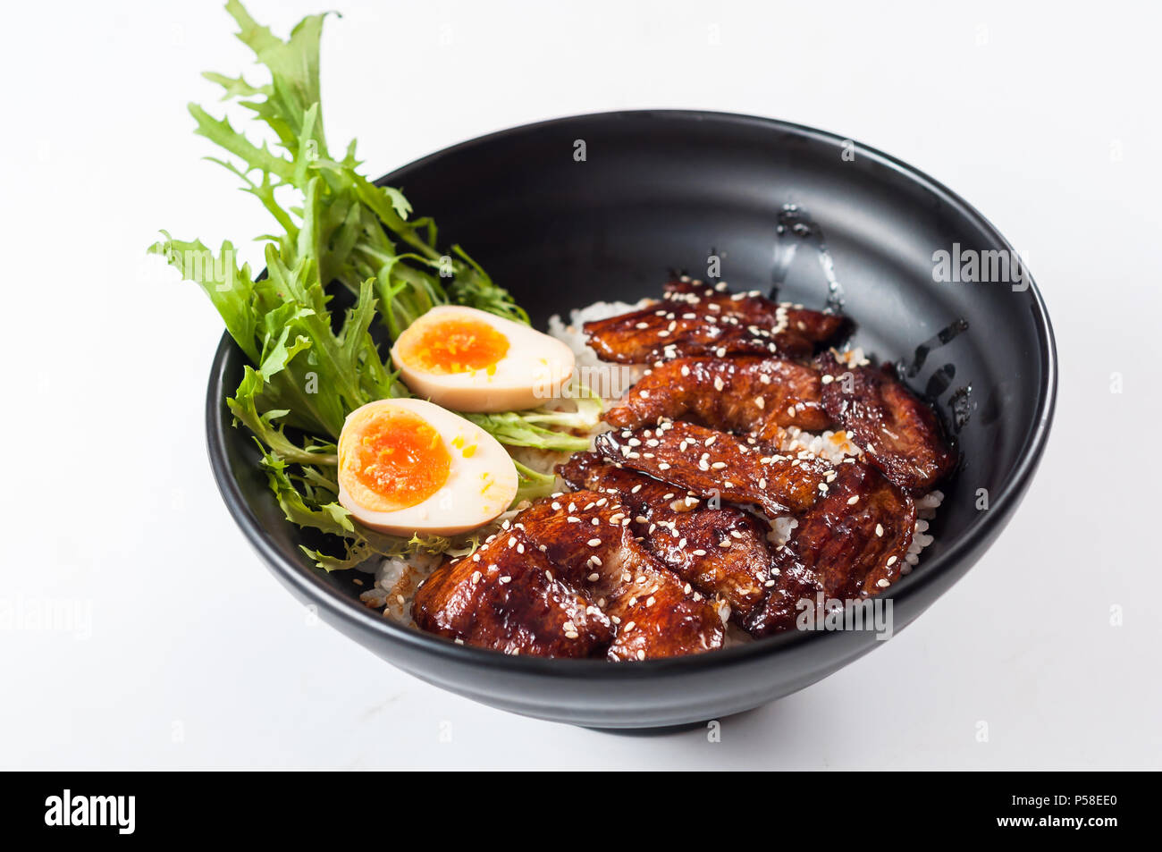 Grilled cod meal Stock Photo - Alamy