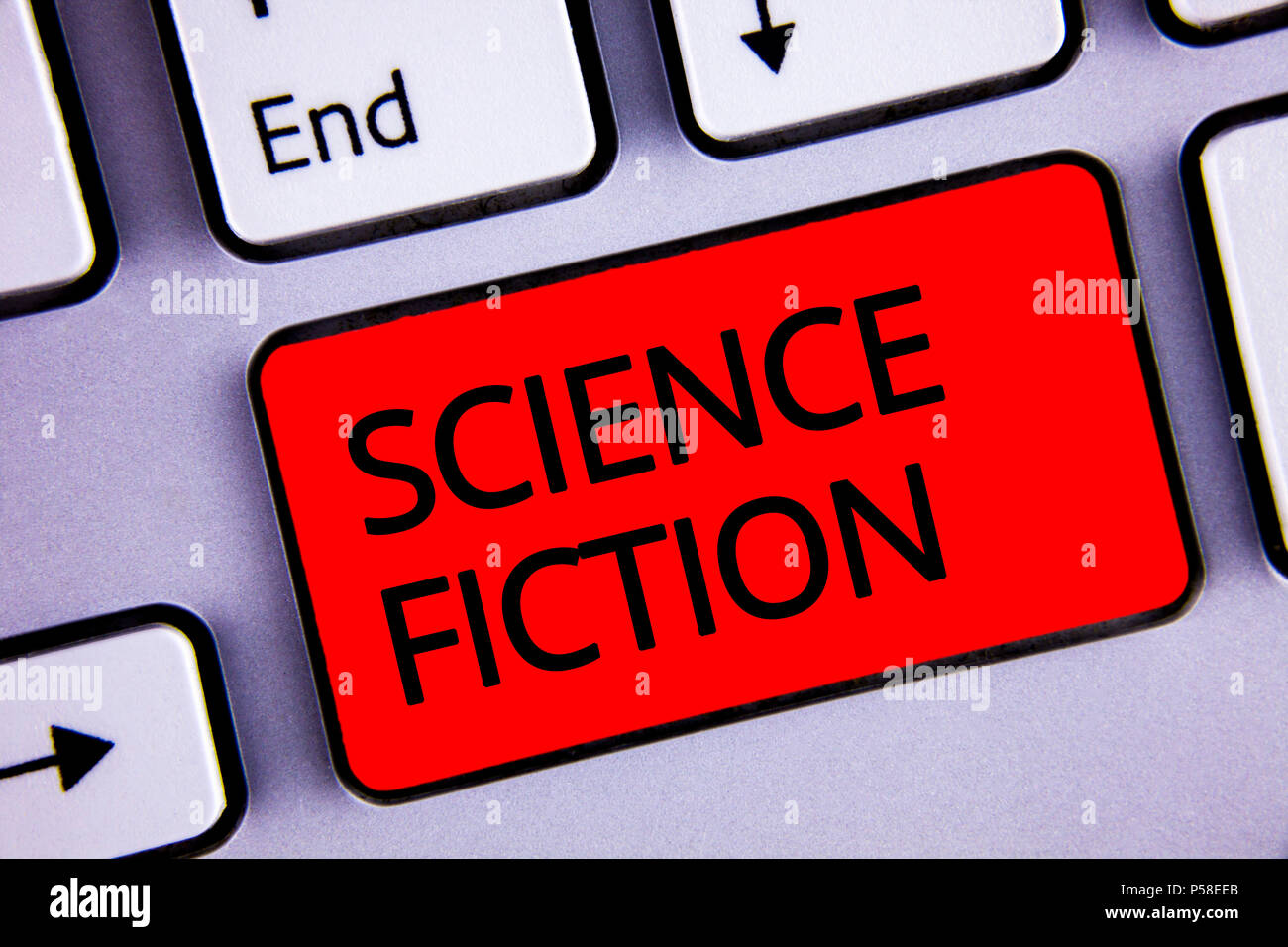 Text sign showing Science Fiction. Conceptual photo Fantasy ...