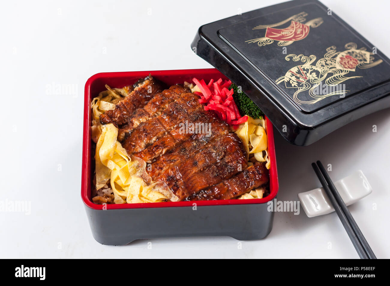Roasted Eel fish meal Stock Photo - Alamy