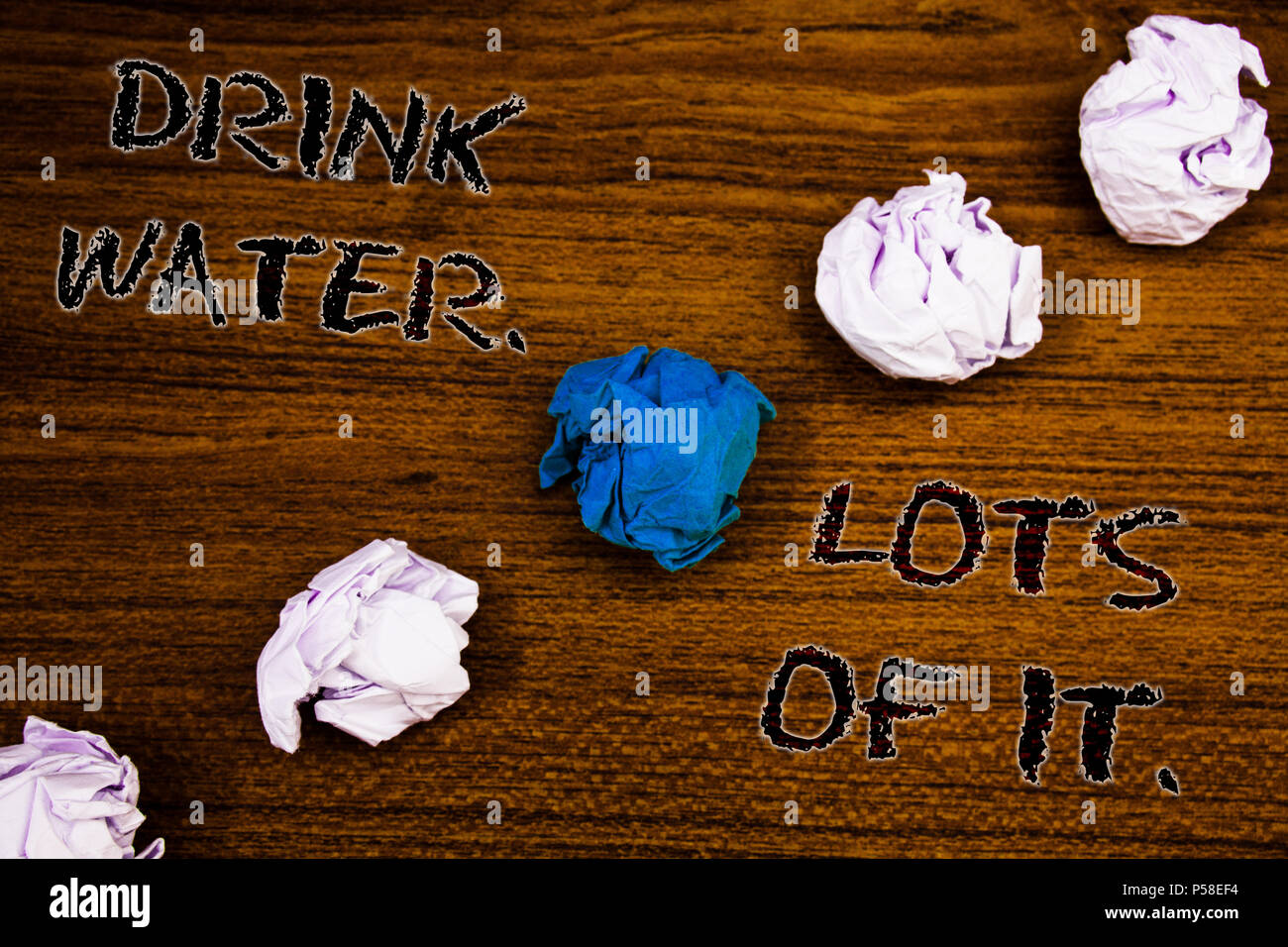 Word writing text Drink Water. Lots Of It. Business concept for ...