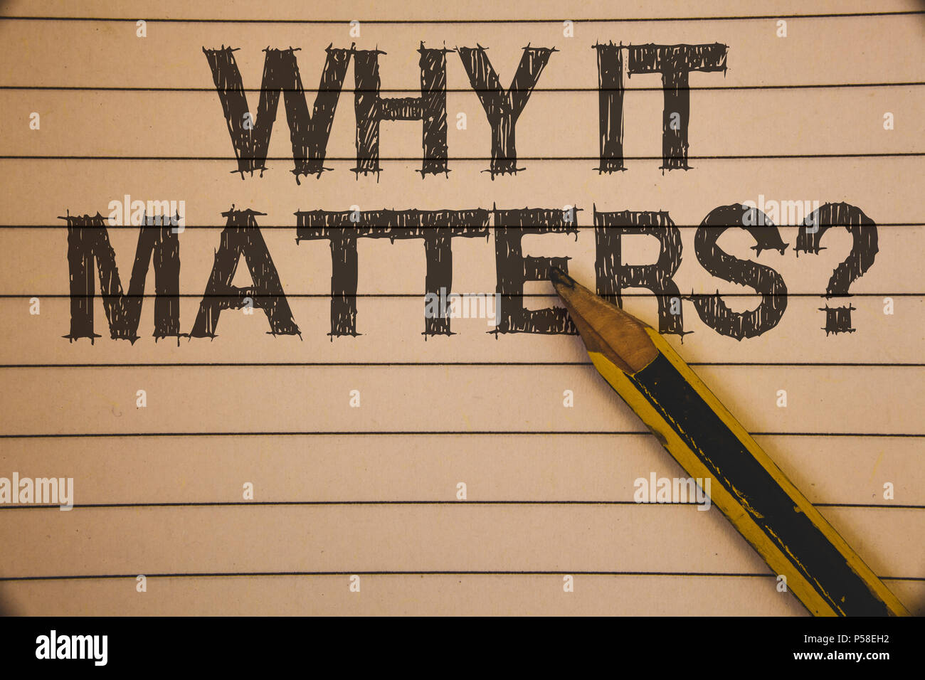 Writing note showing Why It Matters Question. Business photo showcasing ...