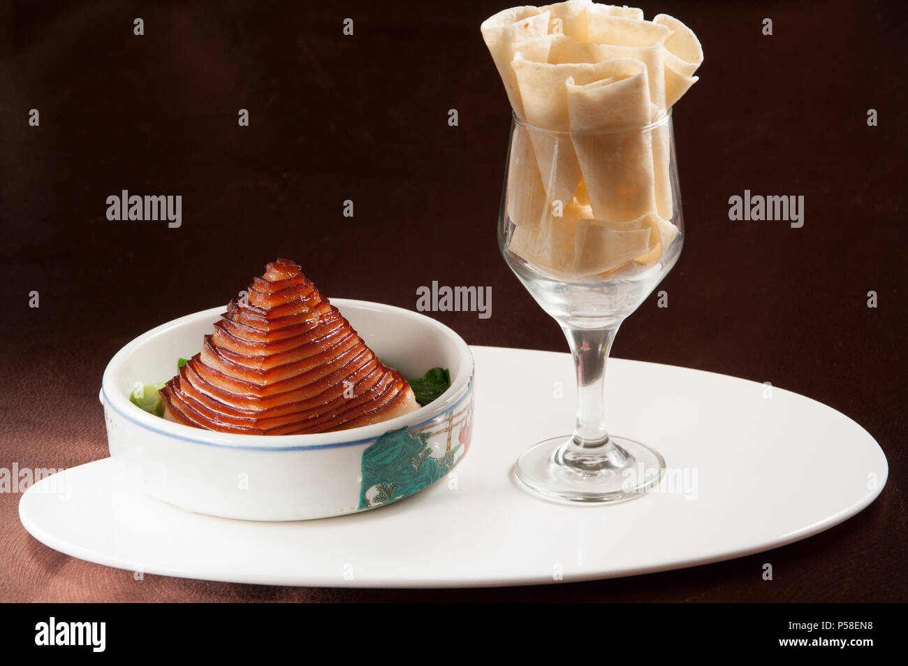 The pagoda of meat Stock Photo - Alamy