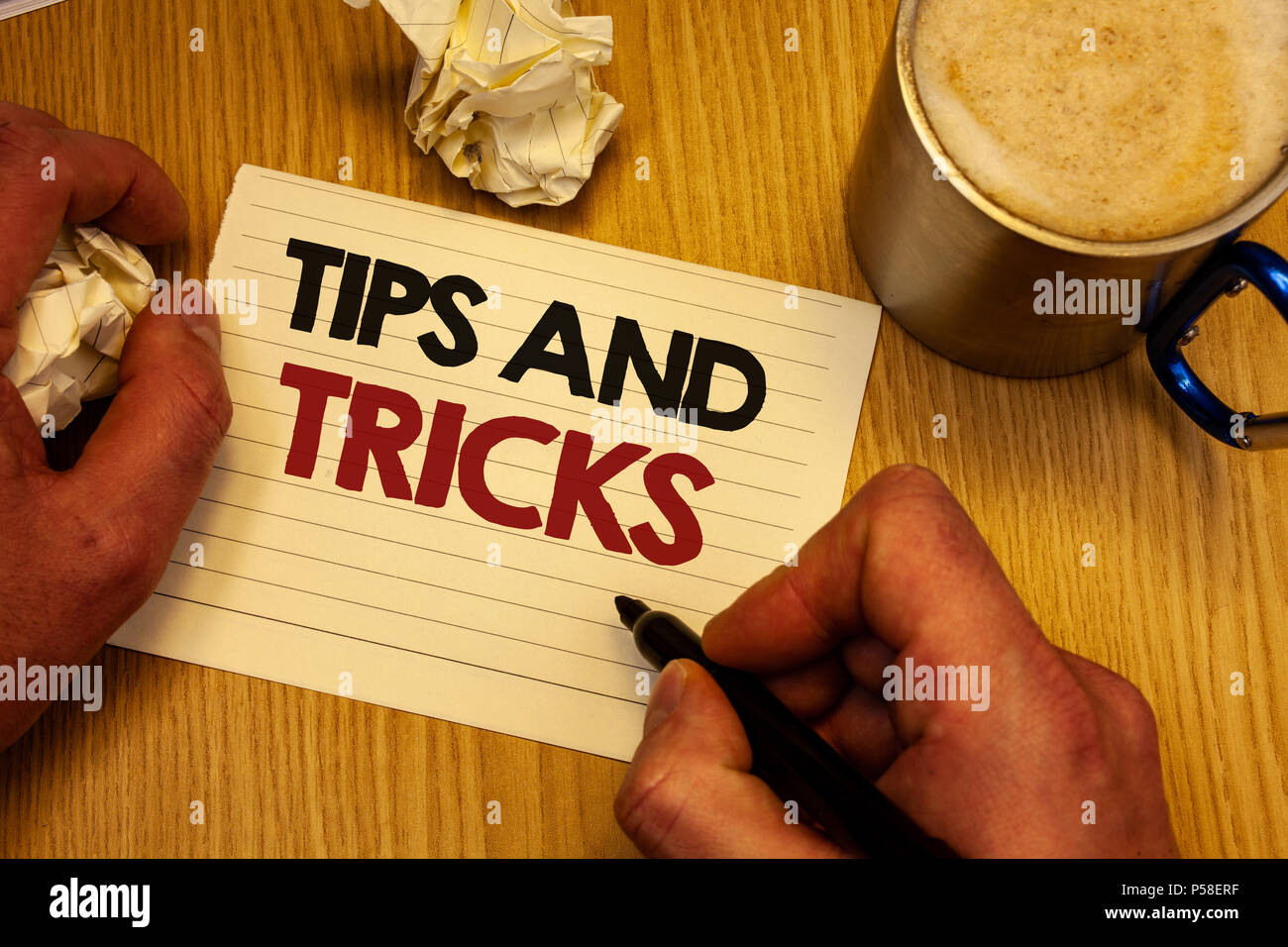 Handwriting text writing Tips And Tricks. Concept meaning Suggestions ...