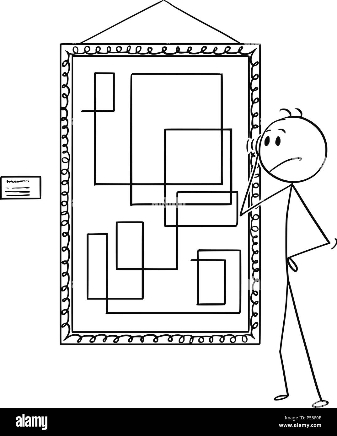 Modern art exhibition Black and White Stock Photos & Images - Alamy