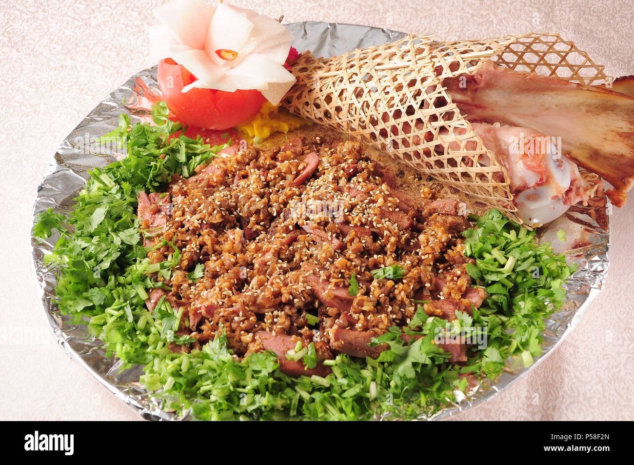 Chinese cuisine-Fan bone Meat Stock Photo - Alamy