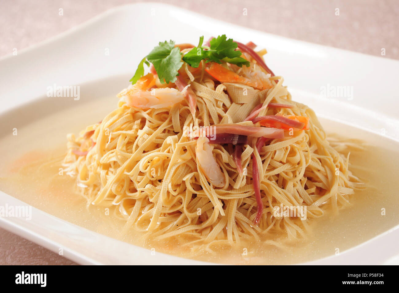Chinese cuisine-Braised Shredded Chicken with Ham and Dried Tofu Stock ...