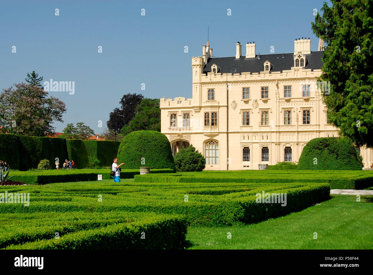 The Lednice Castle in the Lednice-Valtice Cultural Landscape Complex in ...