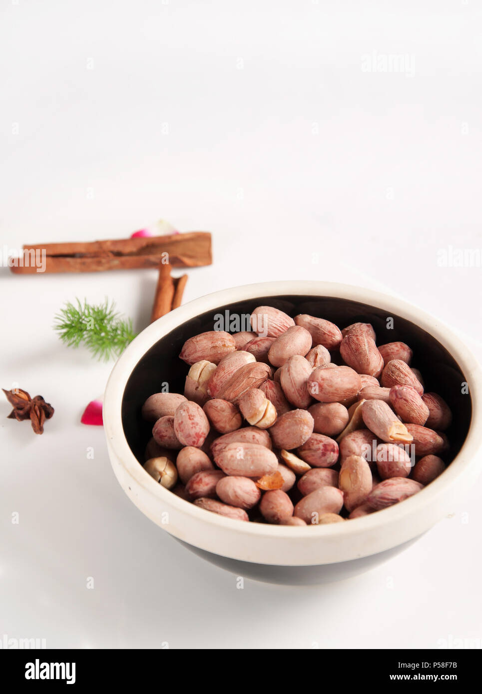 Chinese cuisine-Roasted peanuts Stock Photo - Alamy