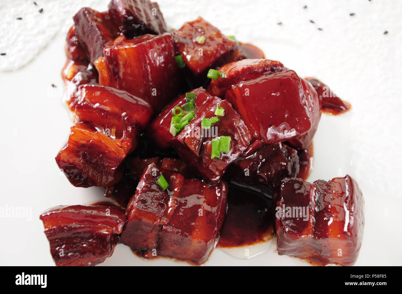 Chinese cuisine--Braised Pork Stock Photo - Alamy