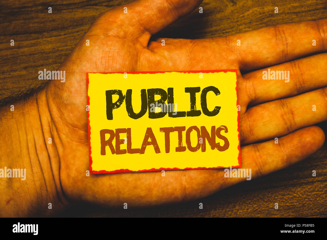 Conceptual hand writing showing Public Relations. Business photo ...