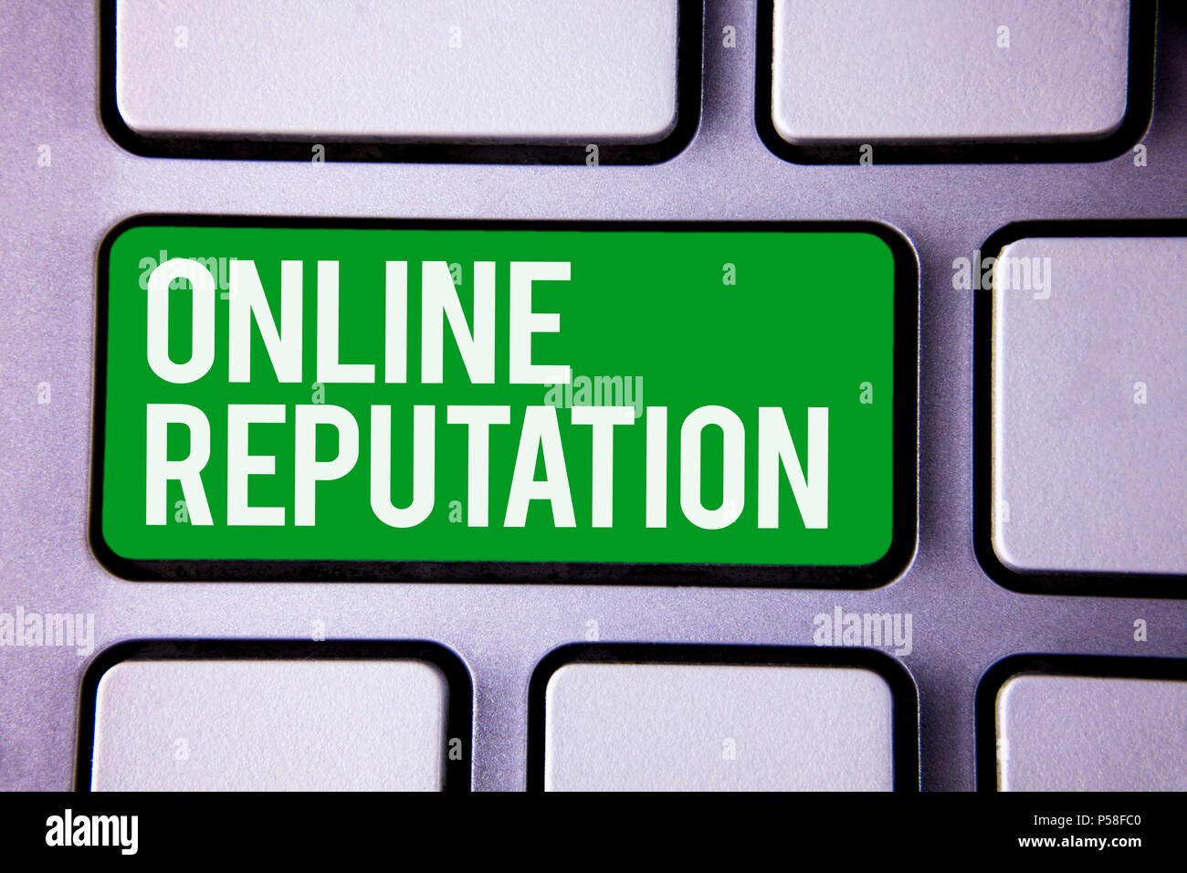 Handwriting text writing Online Reputation. Concept meaning Reliability ...