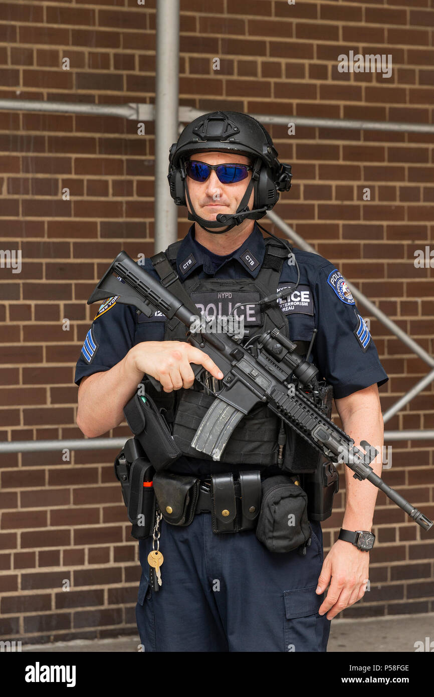 New York, United States. 24th June, 2018. NYPD counterterrorism ...