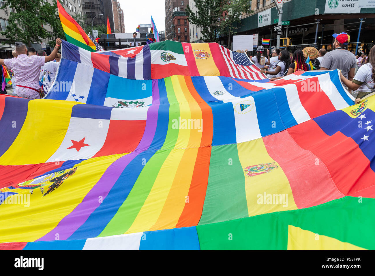 Latin countries flags parade hi-res stock photography and images - Alamy