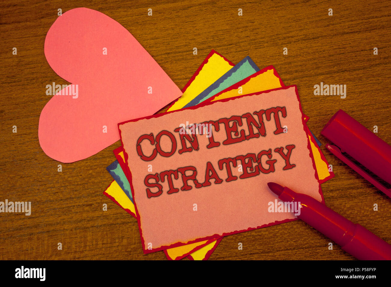 Handwriting text writing Content Strategy. Concept meaning Management ...