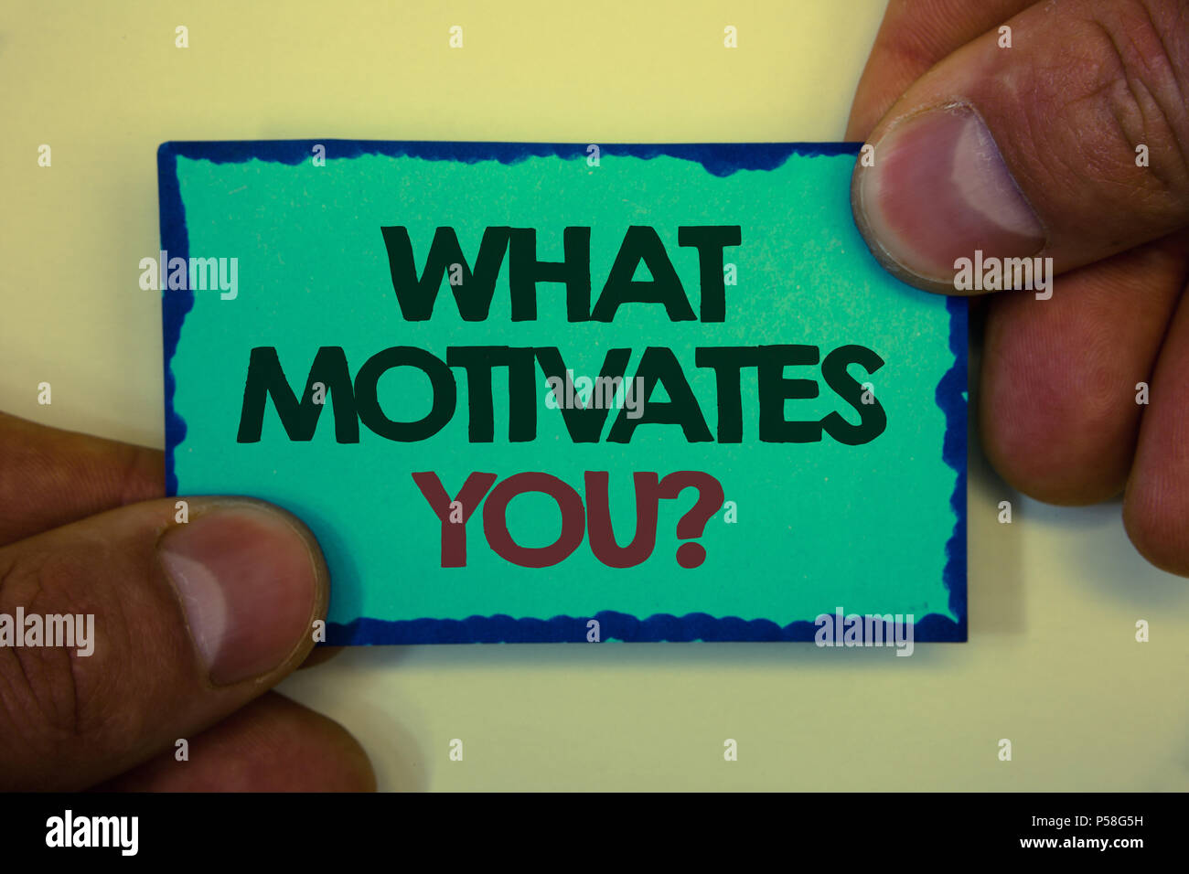 Writing note showing What Motivates You Question. Business photo ...