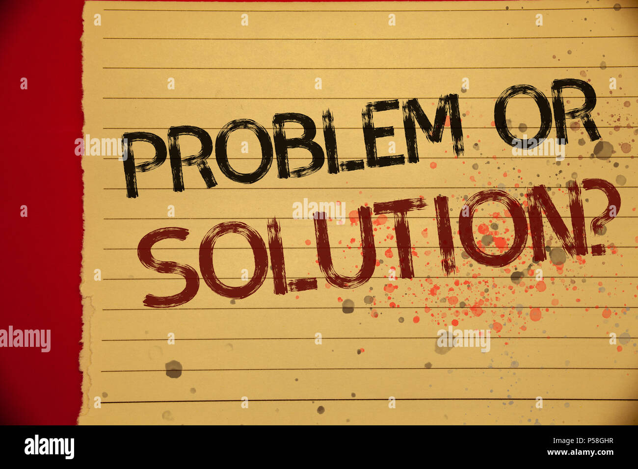 Brainstorming question solution handwriting hi-res stock photography ...