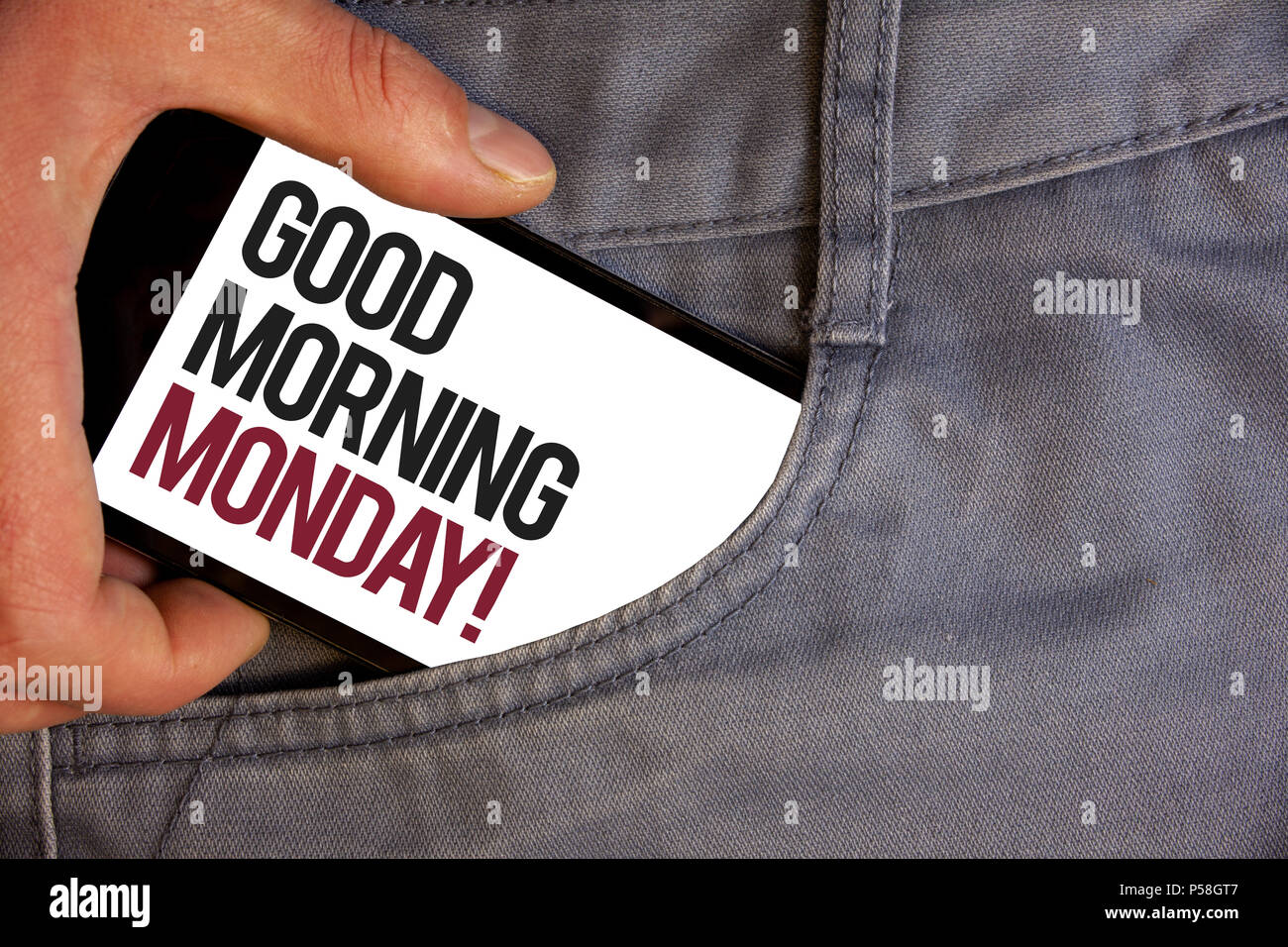 Word writing text Good Morning Monday Motivational Call. Business ...