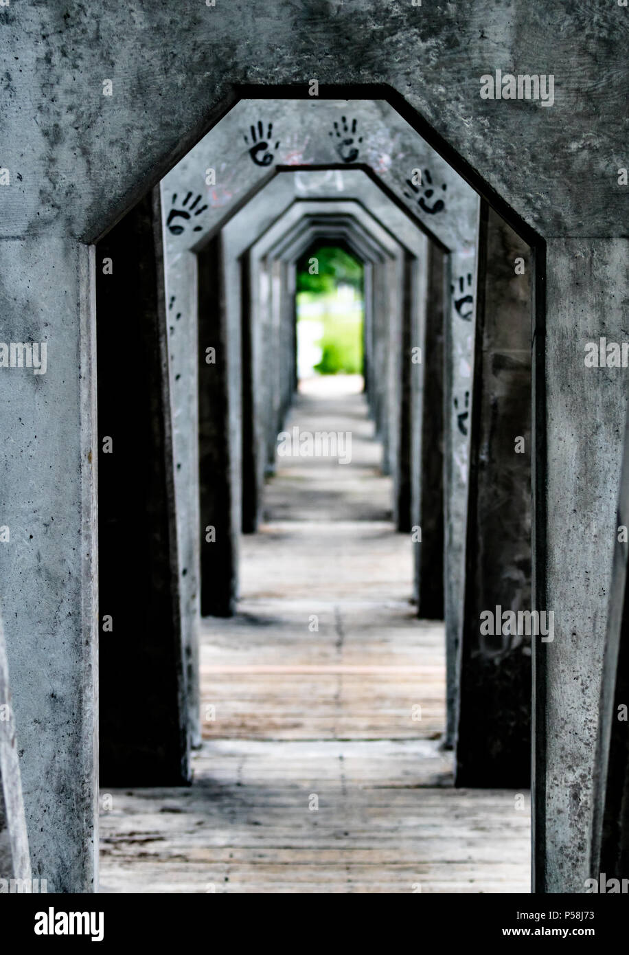 Outdoor covered corridor hi-res stock photography and images - Alamy