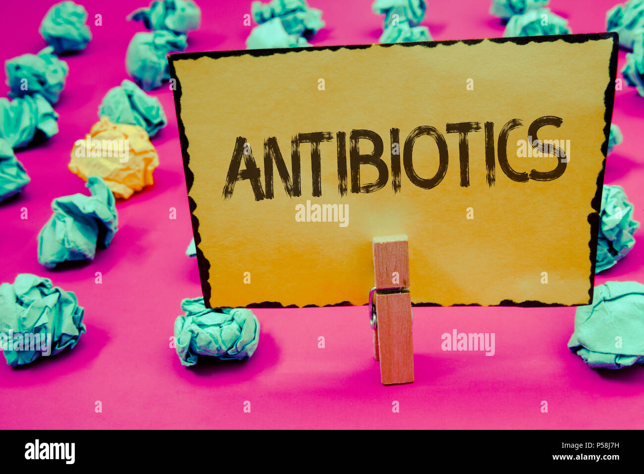 Conceptual hand writing showing Antibiotics. Business photo showcasing ...