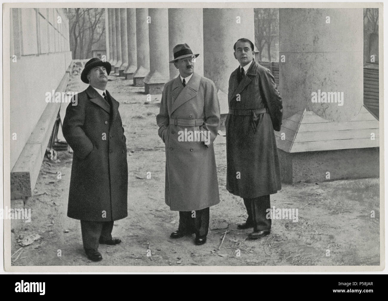 Leonhard Gall, Adolf Hitler, Albert Speer Viewing Progress on ...