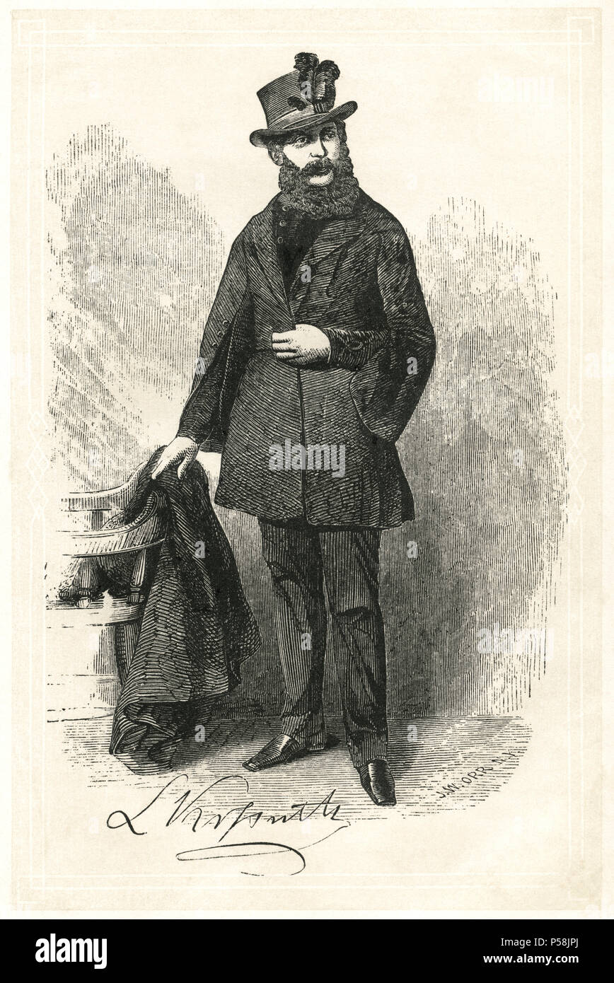 Louis Kossuth (1802-94), Hungarian Revolutionary Hero, Woodcut ...