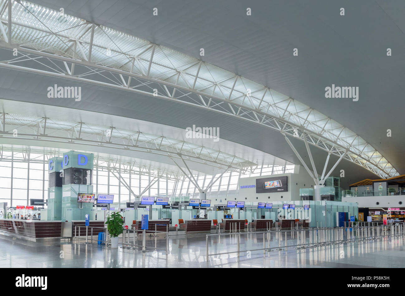 Hanoi,Vietnam - November 6,2017 : Interior view of Noi Bai ...