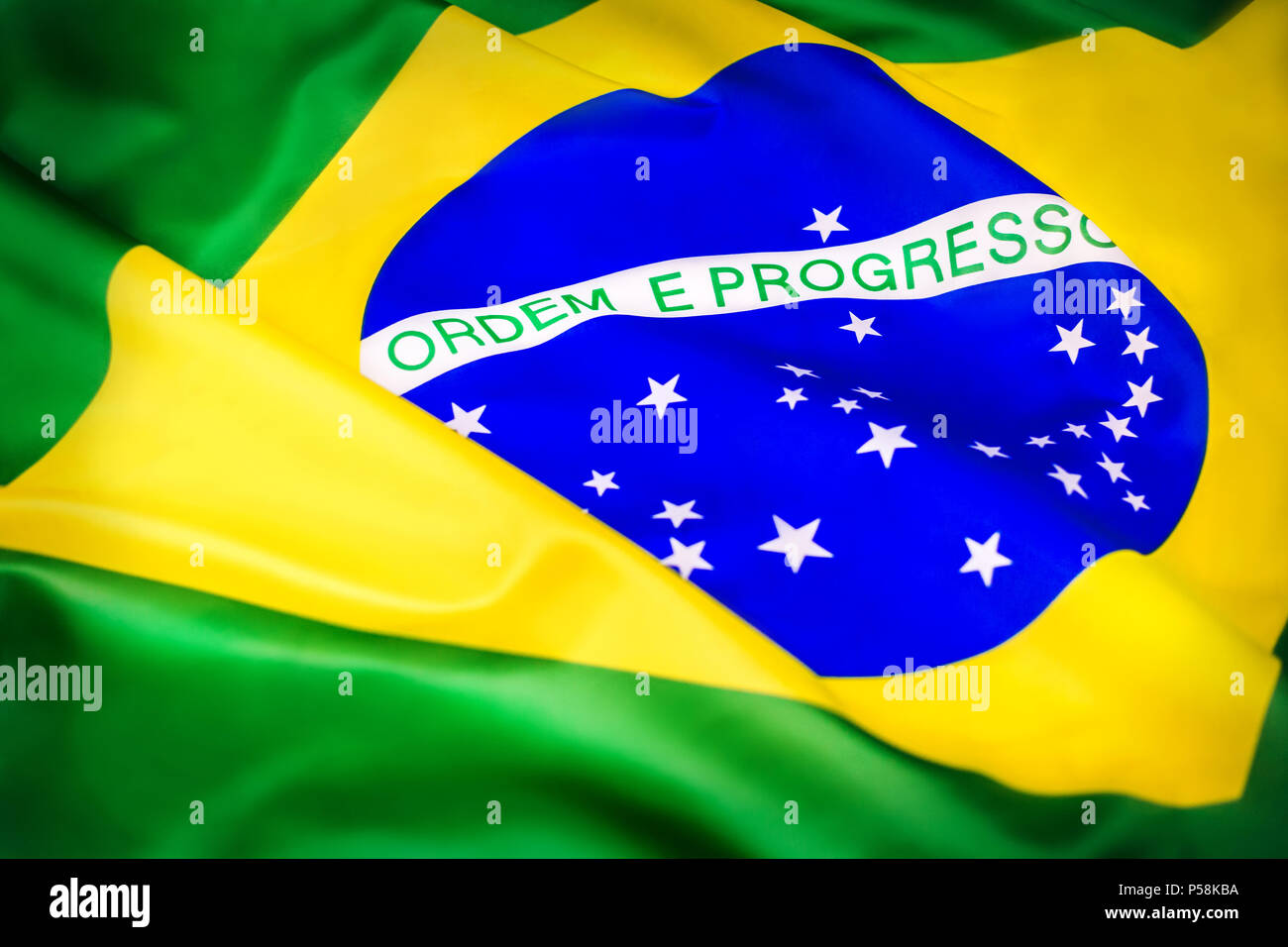 This picture is a top of view photo from the brazilian flag. It's a ...