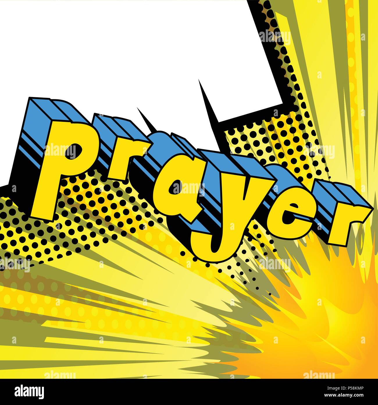 Prayer - Comic book word on abstract background Stock Vector Image ...