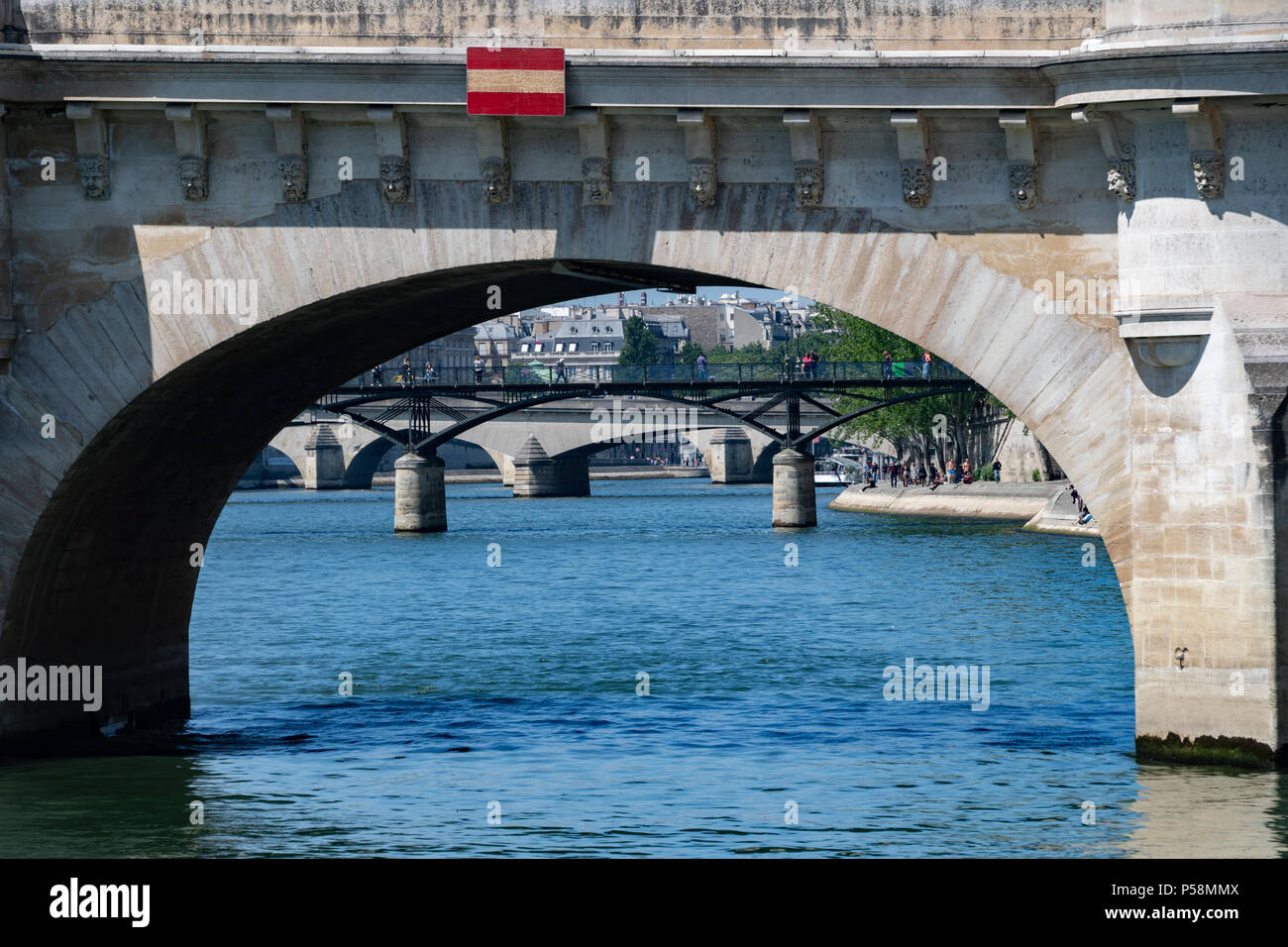 Bridges across La Seine river, Paris, France Stock Photo - Alamy