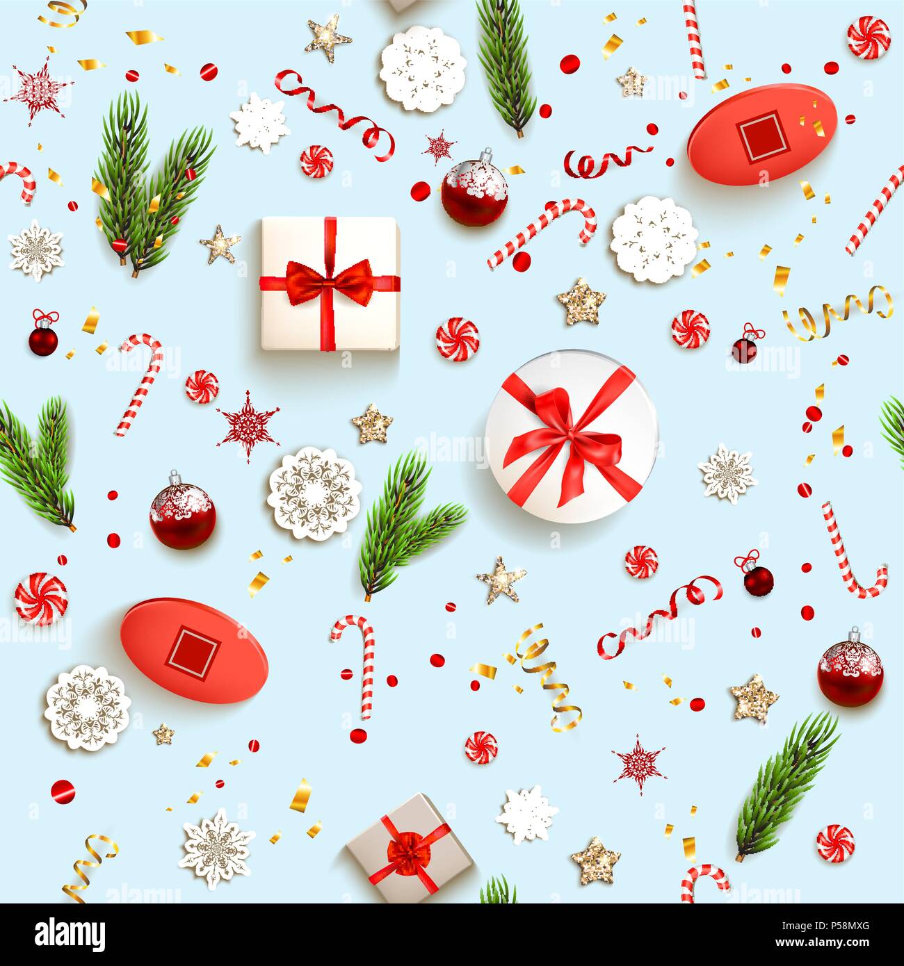 Christmas boxes pattern Stock Vector Image & Art - Alamy