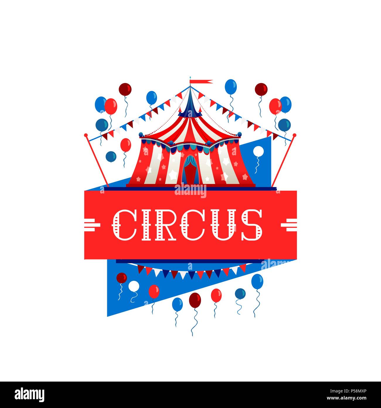 Retro tent circus sign Cut Out Stock Images & Pictures - Alamy