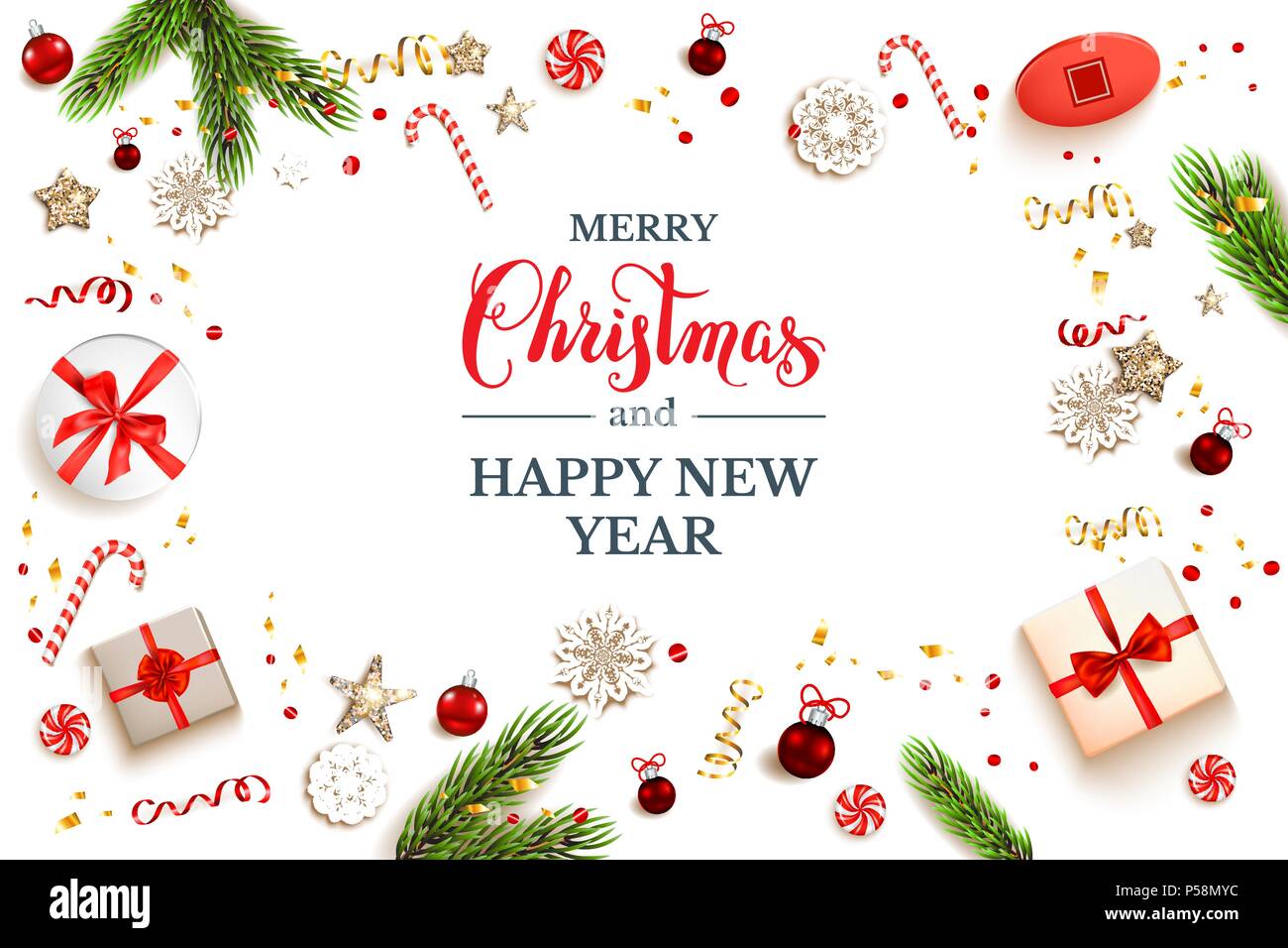 Christmas holiday background realistic Stock Vector Images - Alamy