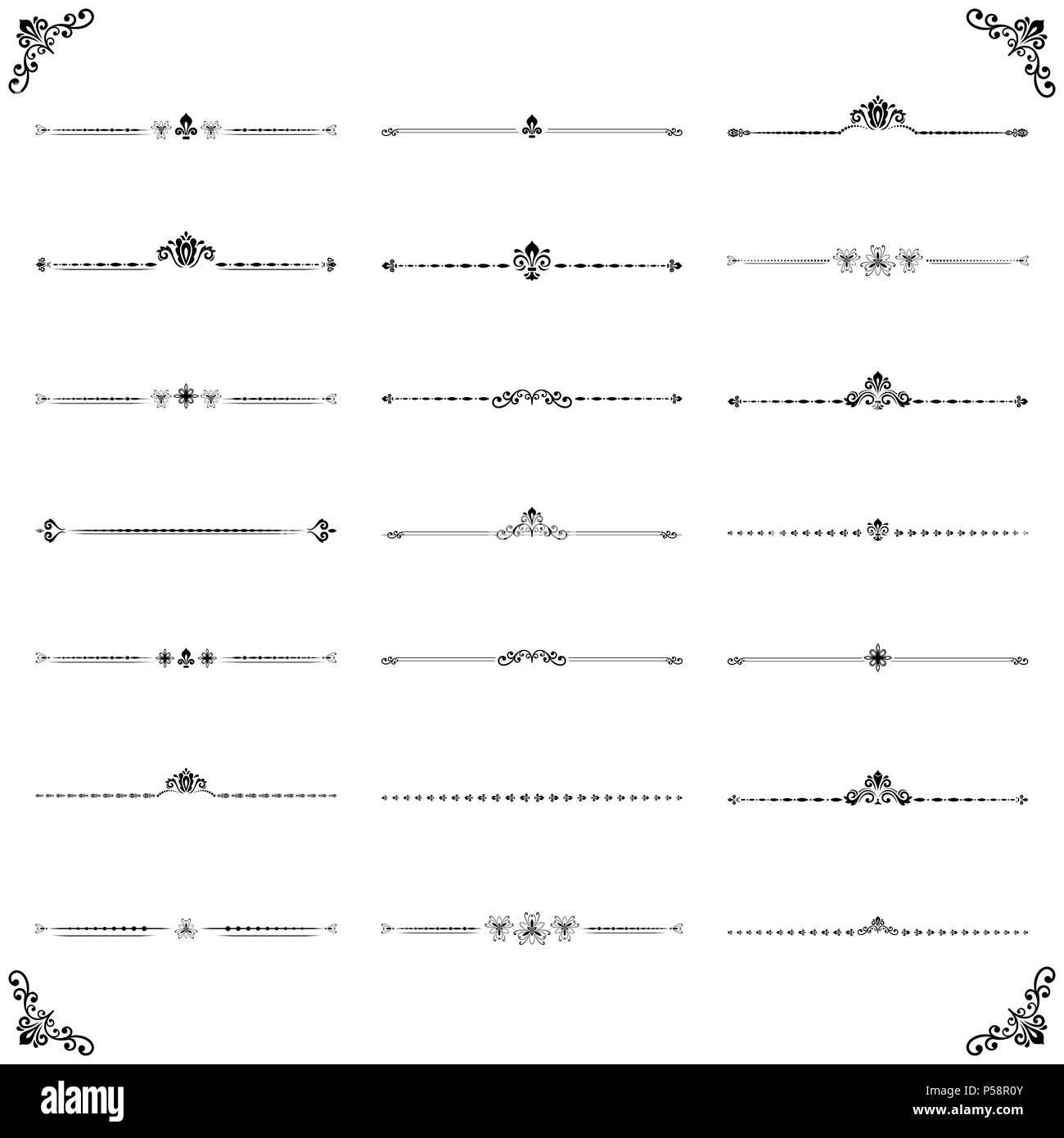 Horizontal elements Black and White Stock Photos & Images - Alamy