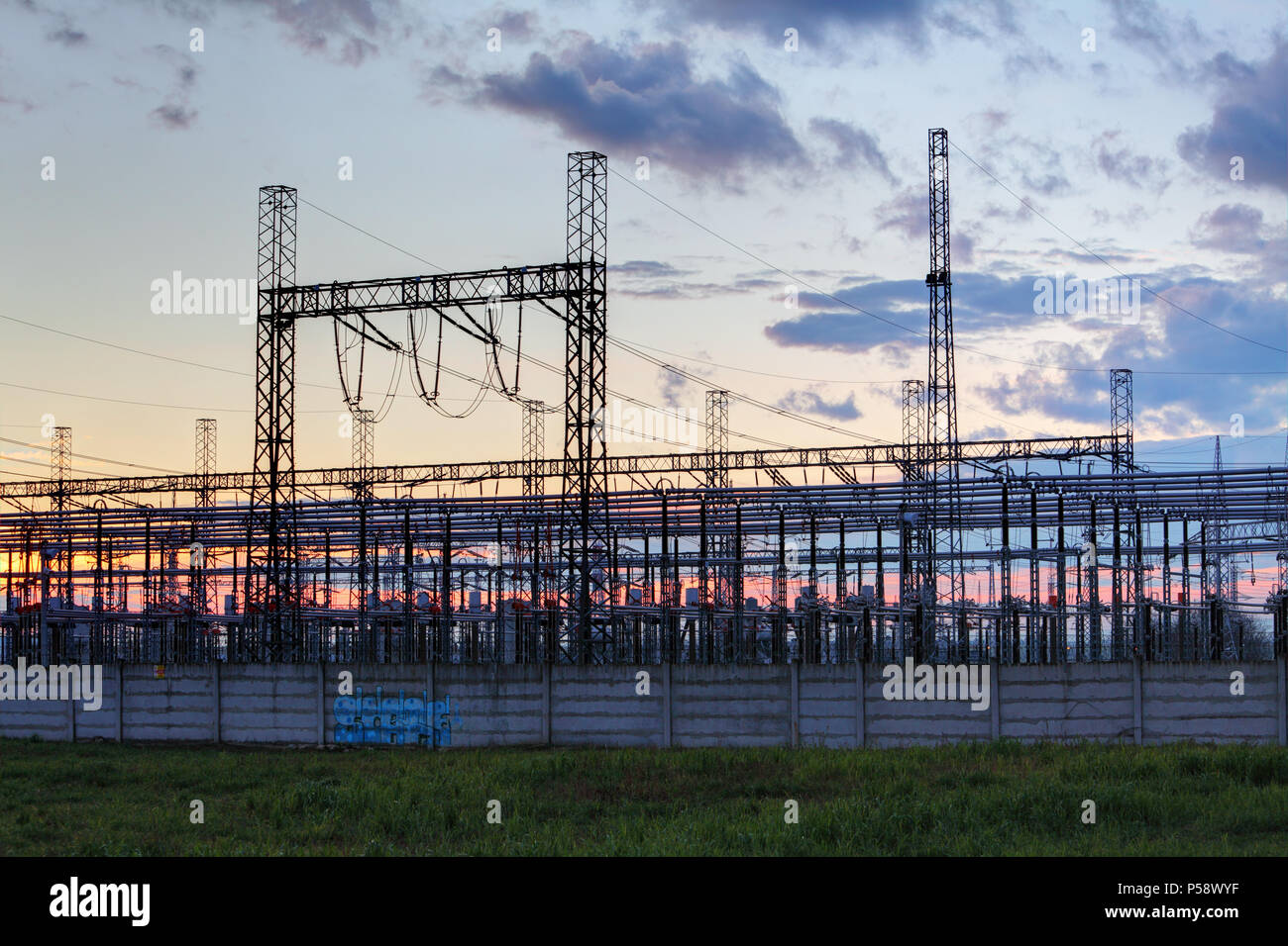 Transformer Station At Sunrise High Resolution Stock Photography and ...