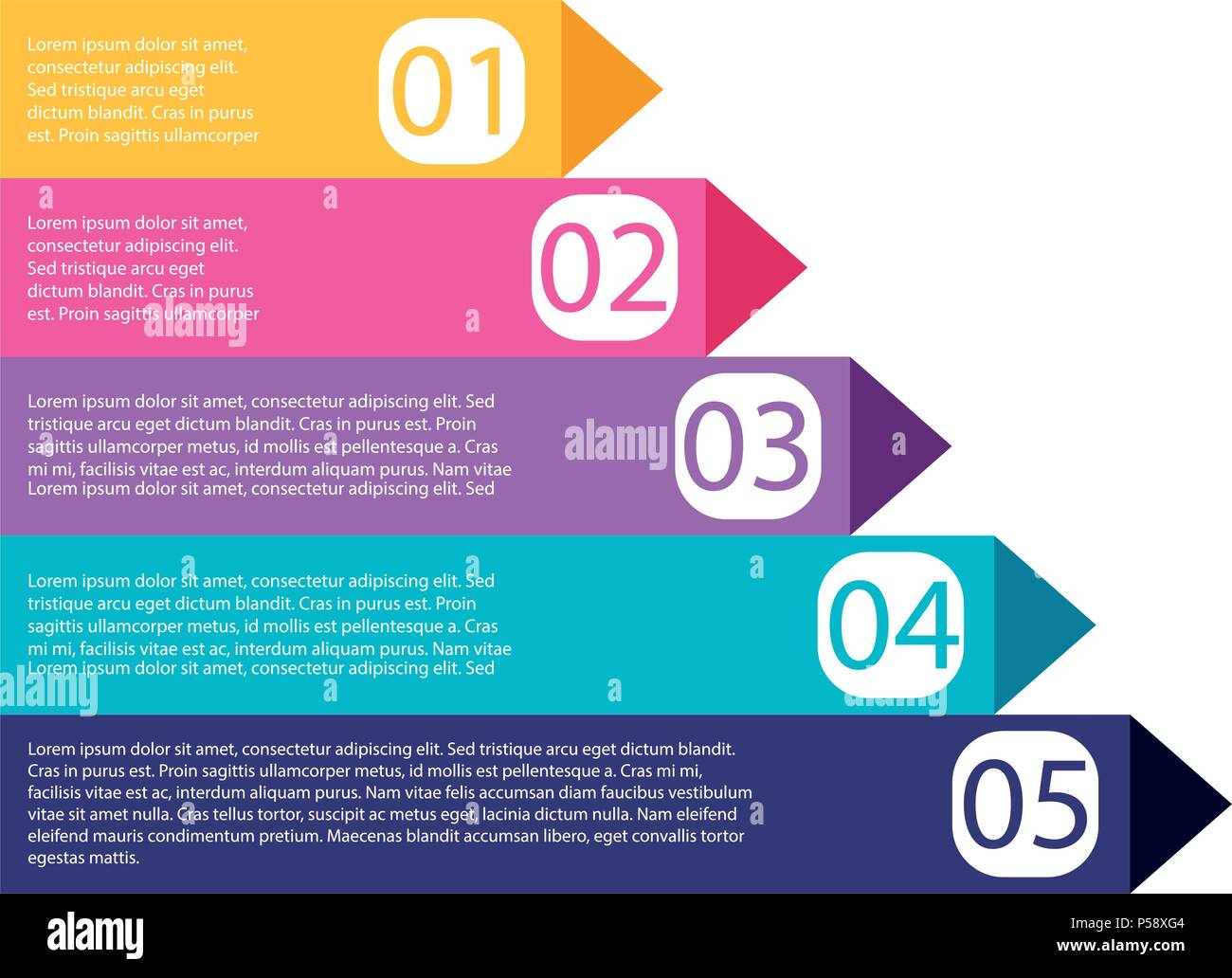 A Colourful Step Template illustration Stock Vector Image & Art - Alamy