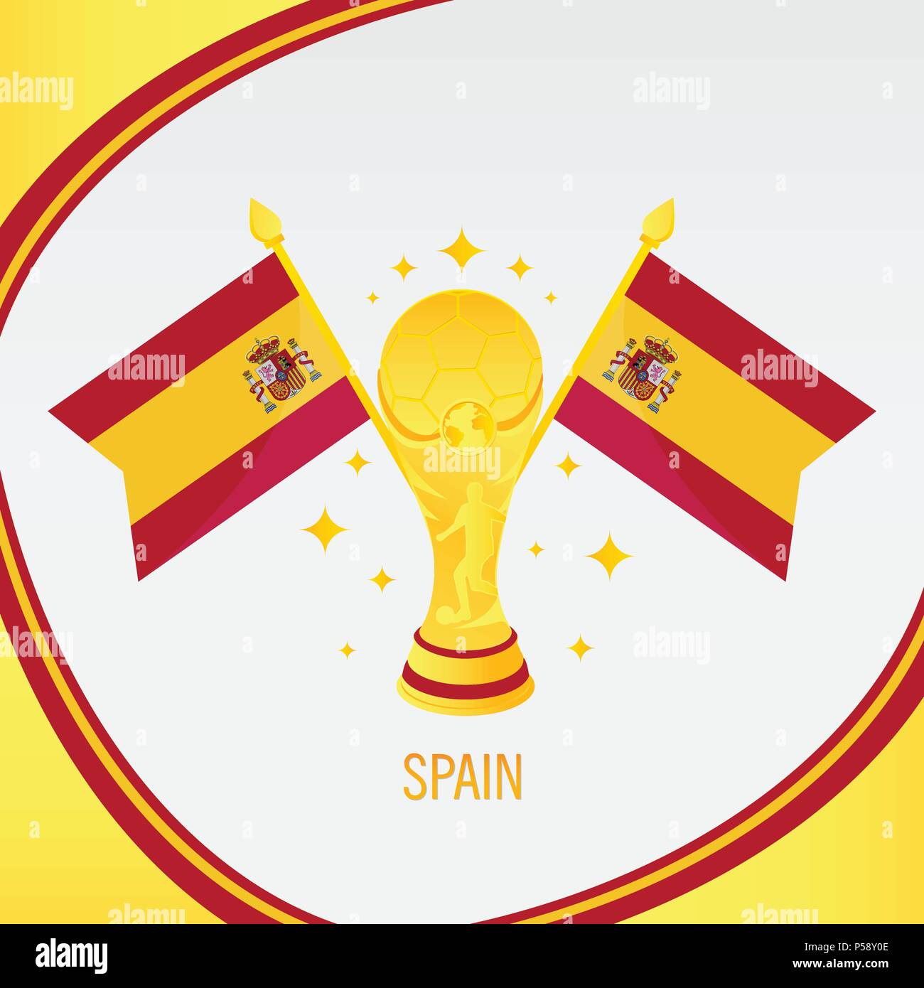 Spain world cup trophy Stock Vector Images - Alamy