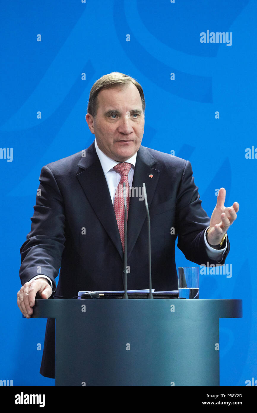 Berlin, Germany - The Prime Minister of the Kingdom of Sweden, Stefan ...