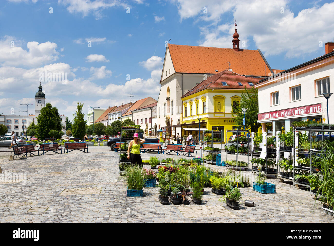 Masarykovo náměstí, město Kyjov, Jihomoravský kraj, Česká republika ...