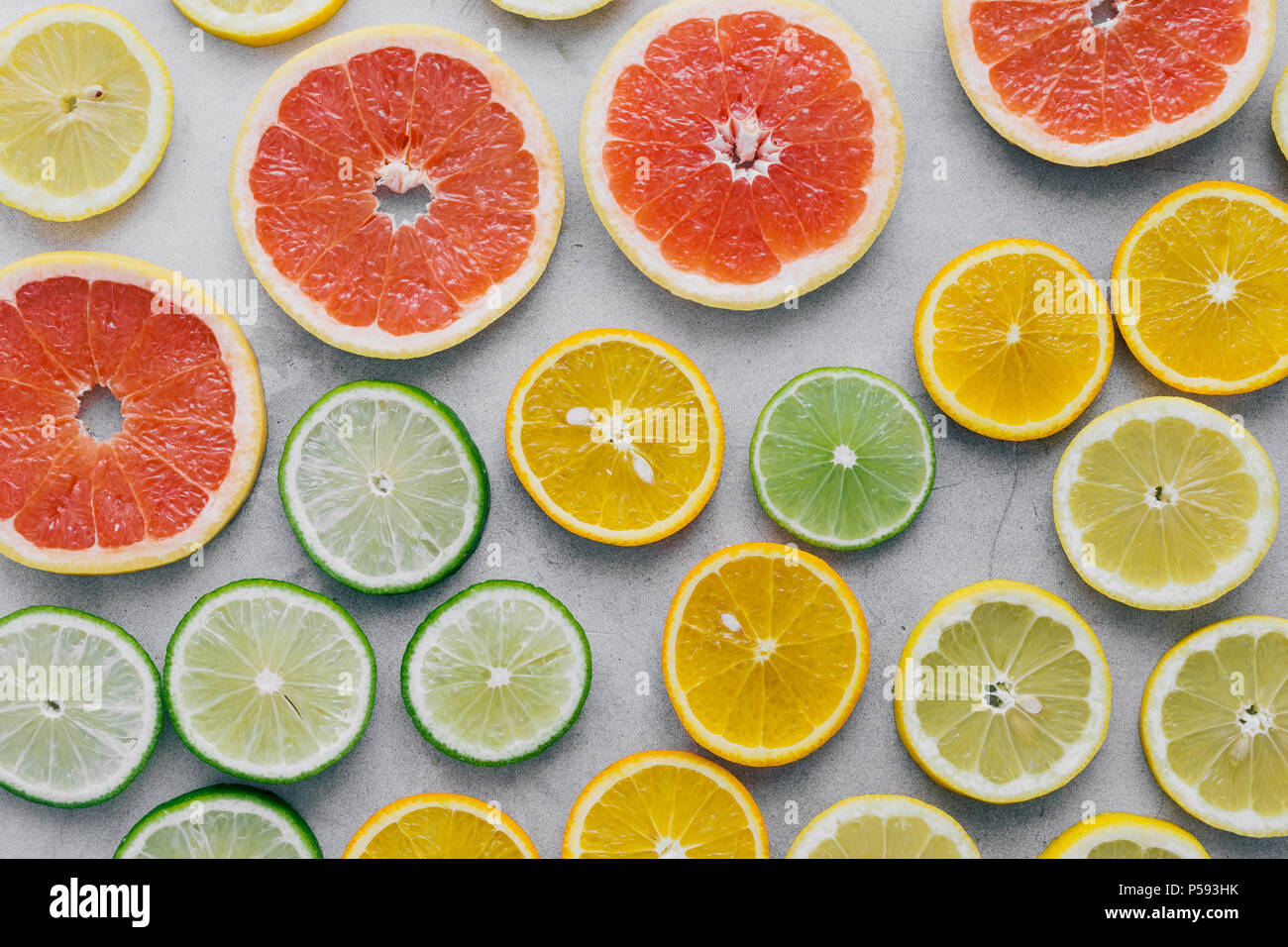 Colorful summer background. Different citrus fruits on white background ...