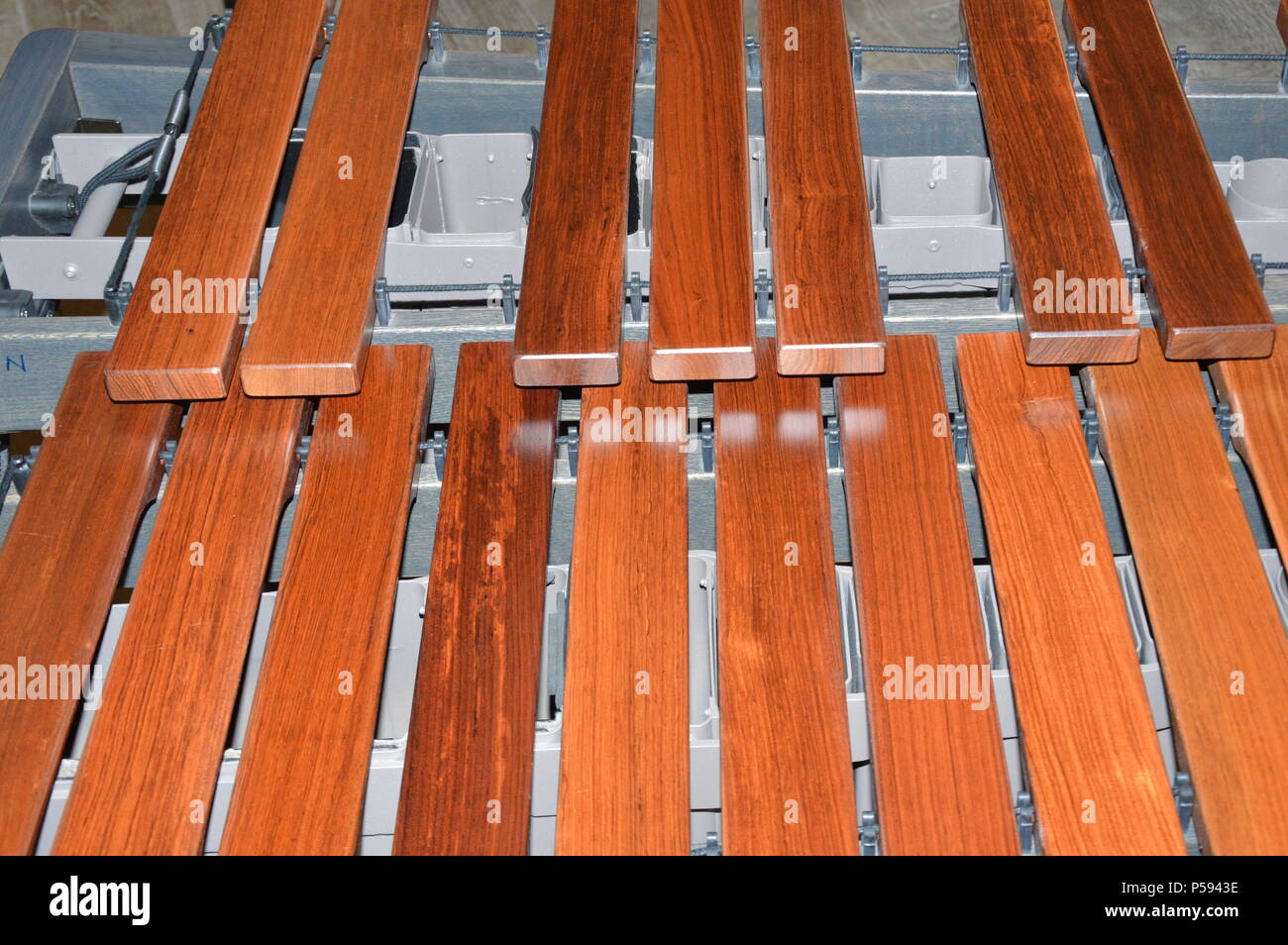 Zoom on a modern Xylophone Stock Photo - Alamy