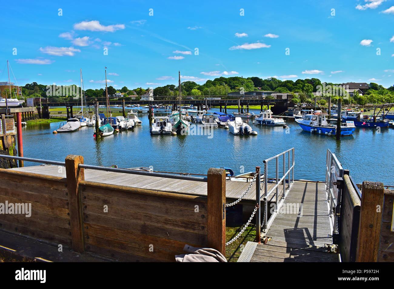 Lymington harbour lymington estuary hampshire hi-res stock photography ...