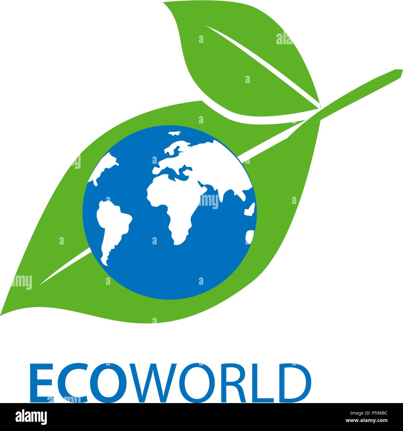 Planet and eco symbol or icon. Natural, organic logotype design Stock ...